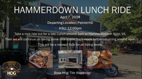 FHOG Hammerdown Lunch Ride 12:00pm | Fairfax Chapter #5395 | Fairfax ...